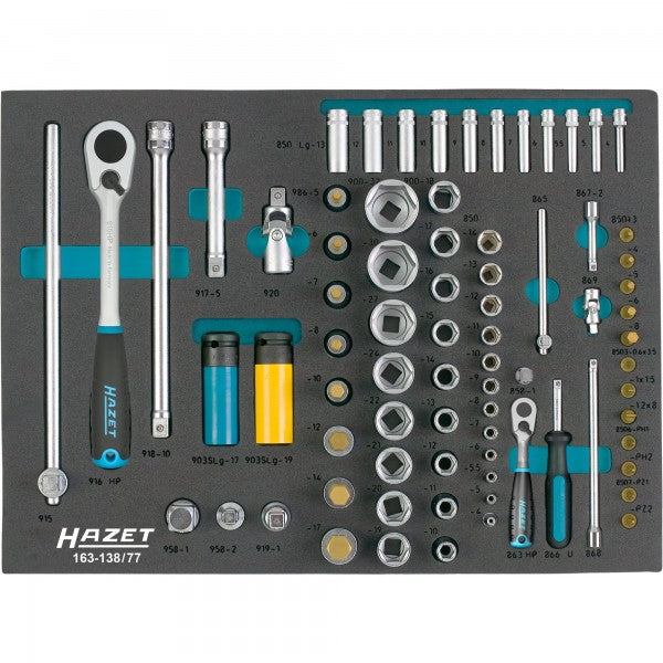 Hazet 77 Pce Socket Set 163-138/77 Modular Insert Tray For Sale Online – Mektronics