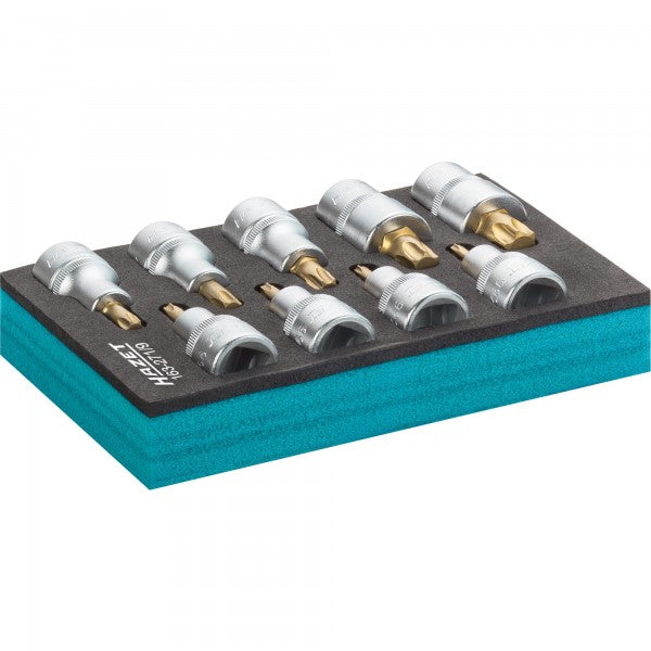 Hazet 9 Pce 1/2" Screwdriver Socket Set Torx 163-271/9 Modular Insert Tray For Sale Online ...
