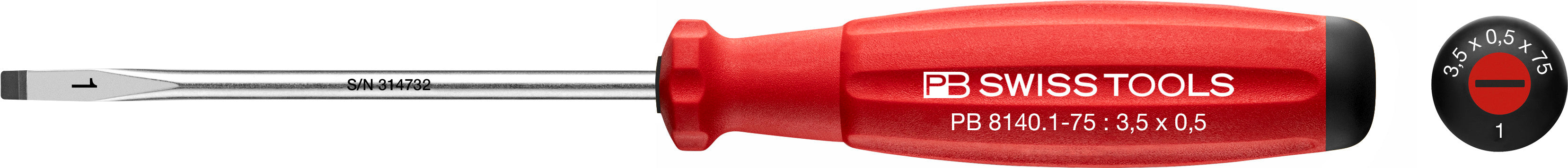 Wholesale PB Swiss 8140 SwissGrip Slotted Screwdriver 0.5 x 3.5 x 75mm Online | OzSwiss European ...