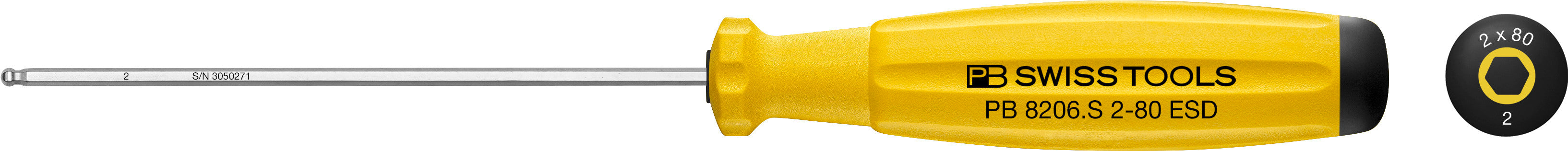 Wholesale PB Swiss 8206 S ESD SwissGrip Hex Driver with Ball Point 2mm Online | OzSwiss European ...