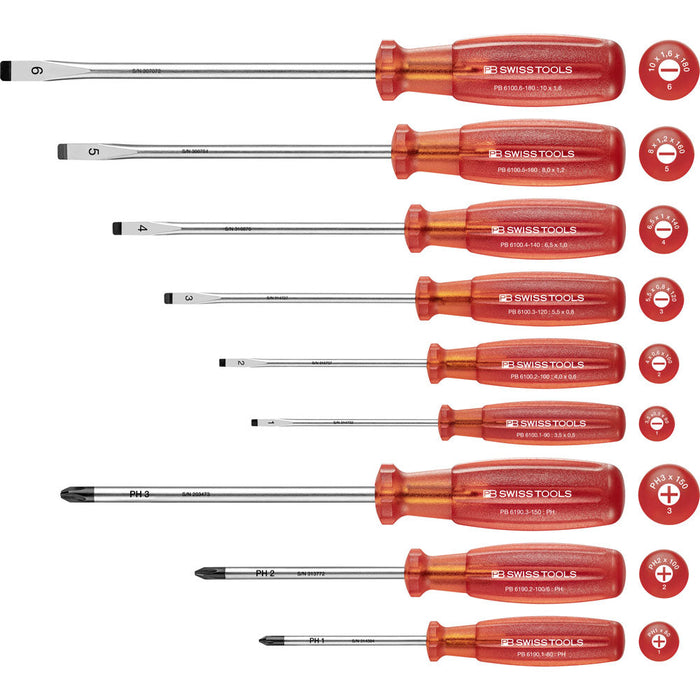 Wholesale PB Swiss 9 Pce Multicraft Screwdriver Set Slotted & Phillips Online | OzSwiss European ...