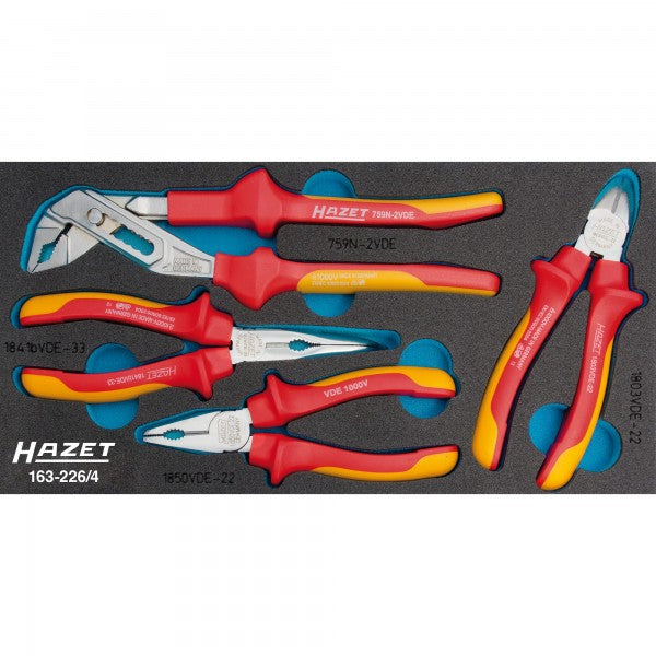 Wholesale Hazet 4 Pce VDE Pliers Set 163-226/4 Modular Insert Tray ...