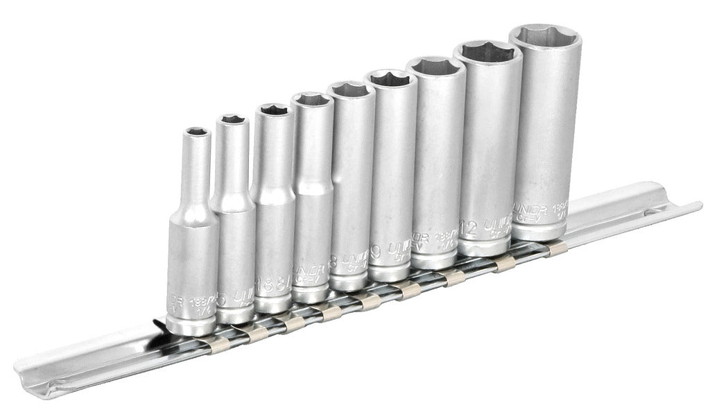 Wholesale Unior 188H6LP9 - 9 Piece Socket Set 1/4" Long Type on Rail ...