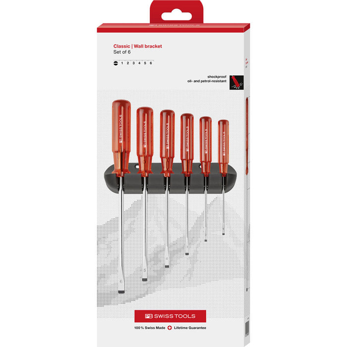 Wholesale PB Swiss 6 Pce Slotted Classic Screwdriver Set with Wall ...