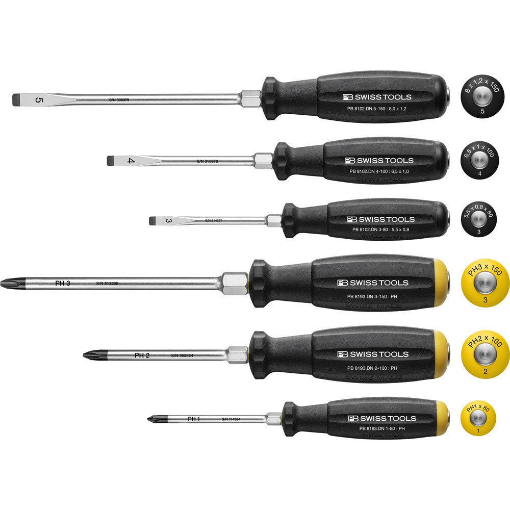 Wholesale PB Swiss SwissGrip Slotted and Phillips Screwdriver 6 Pce Set ...