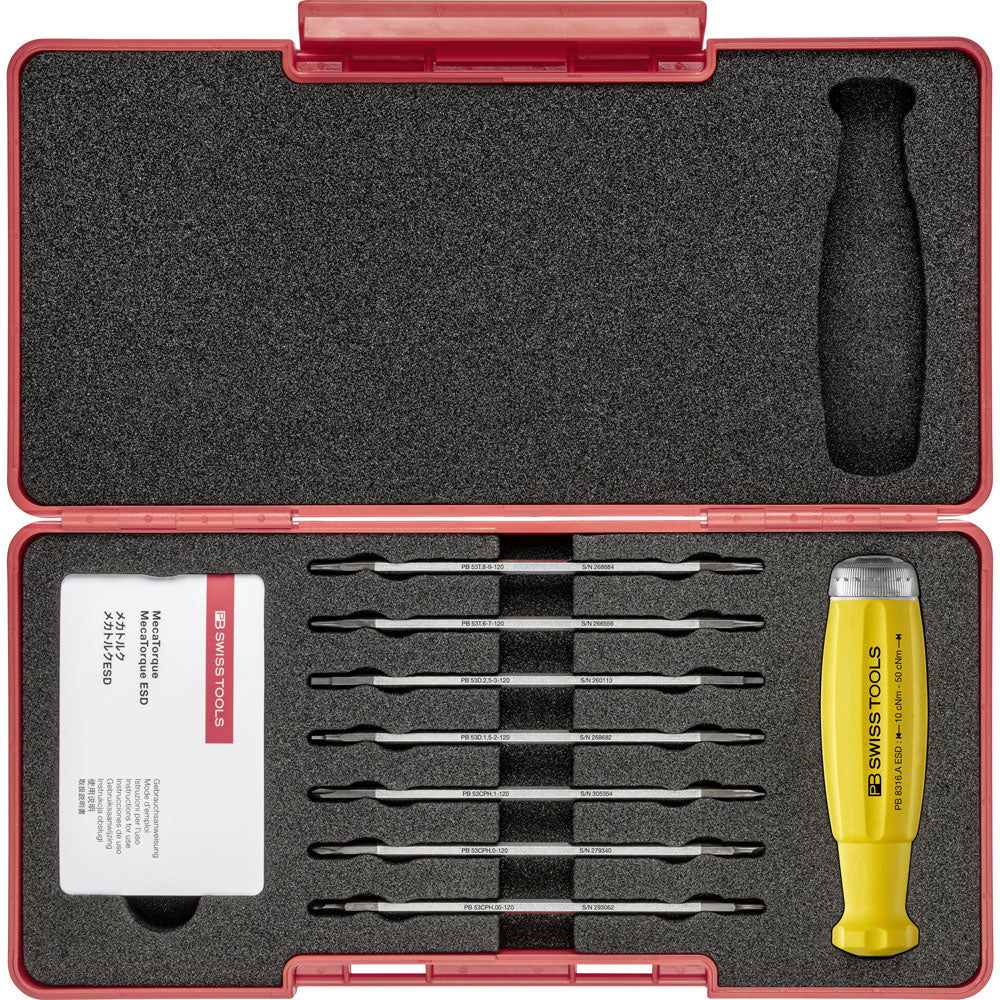 Wholesale PB Swiss 8 Pce ESD MecaTorque Screwdriver Set in ToolBox ...