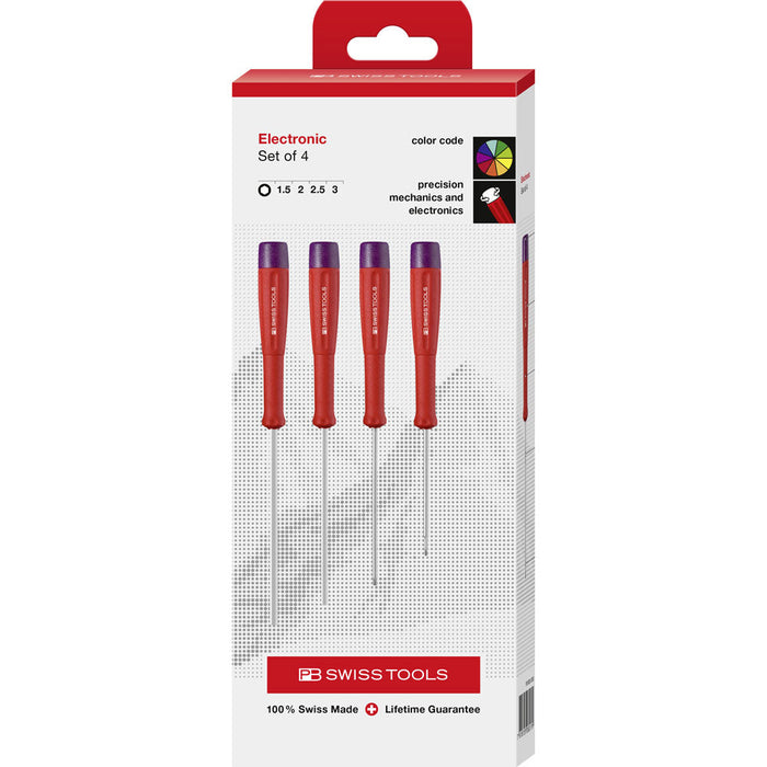 PB Swiss 4 Pce Electronics Hex Screwdriver Set in Cardboard Box For ...