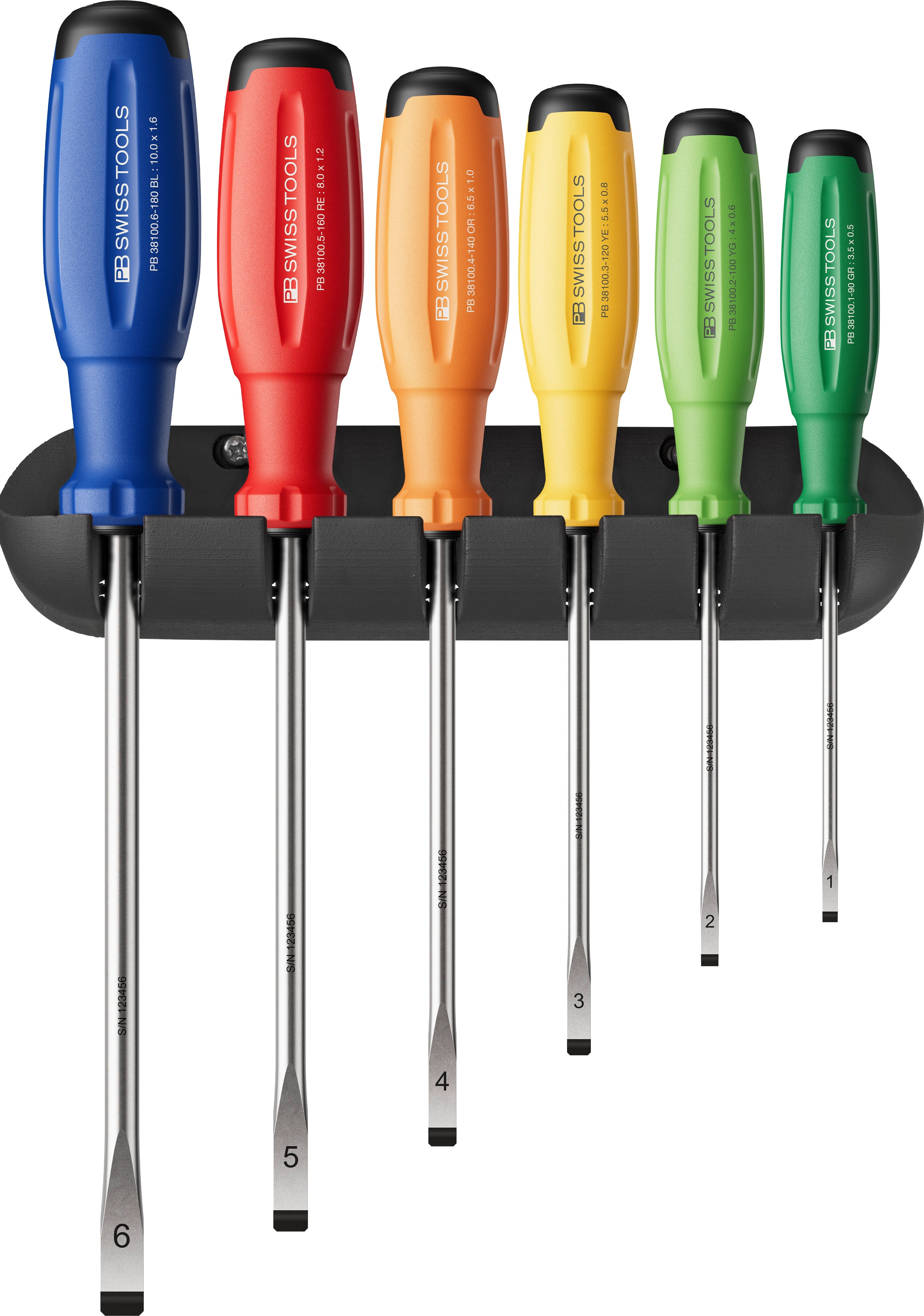 Wholesale PB Swiss RainBow SwissGrip Evo Slotted Screwdriver Set with ...
