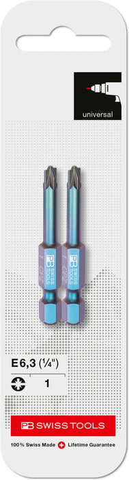 Wholesale PB Swiss Pozi/Slotted Combination #1 PrecisionBit Design E 6.3 (1/4") 2 Pack Online ...