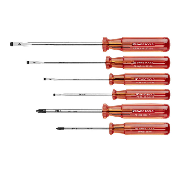 Wholesale PB Swiss 6 Pce Classic Slotted & Phillips Screwdriver Set Online | OzSwiss European Tools