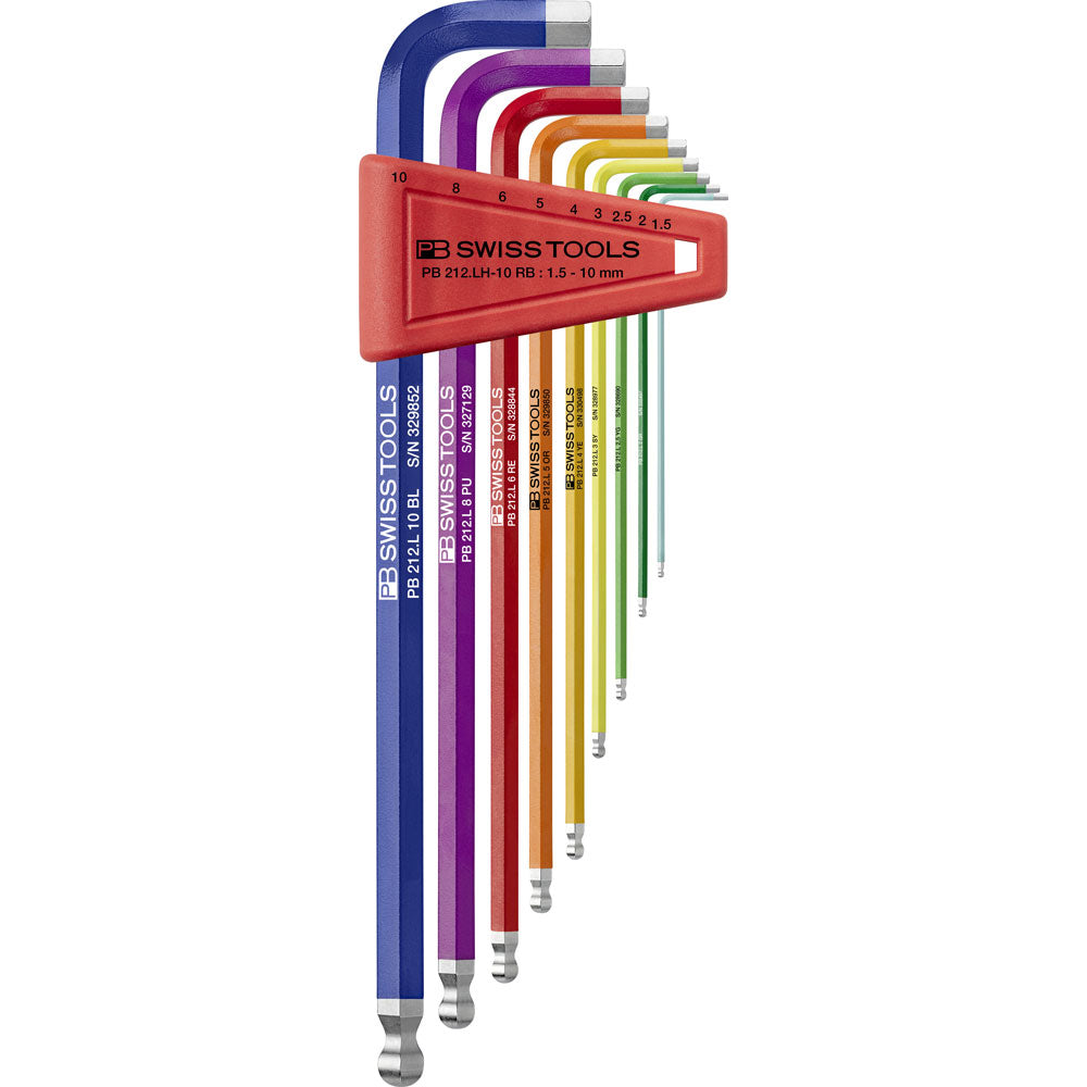 Wholesale PB Swiss Rainbow 9 Pce Long Ball End Metric Hex Key Set (1.5 ...