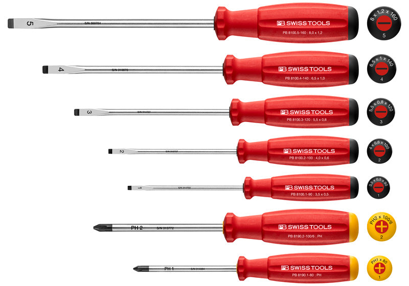 Wholesale PB Swiss 7 Pce SwissGrip Slotted & Phillips Screwdriver Set ...