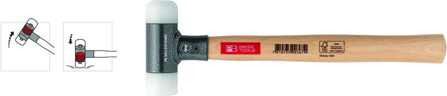 Wholesale PB Swiss Dead-Blow Mallet Plastic Head Hickory Handle 32mm ...
