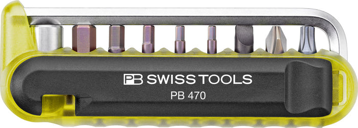 Wholesale PB Swiss 470 Yellow BikeTool Pocket Tool with 9 Screwdriving Tools & 2 Tyre Levers in ...
