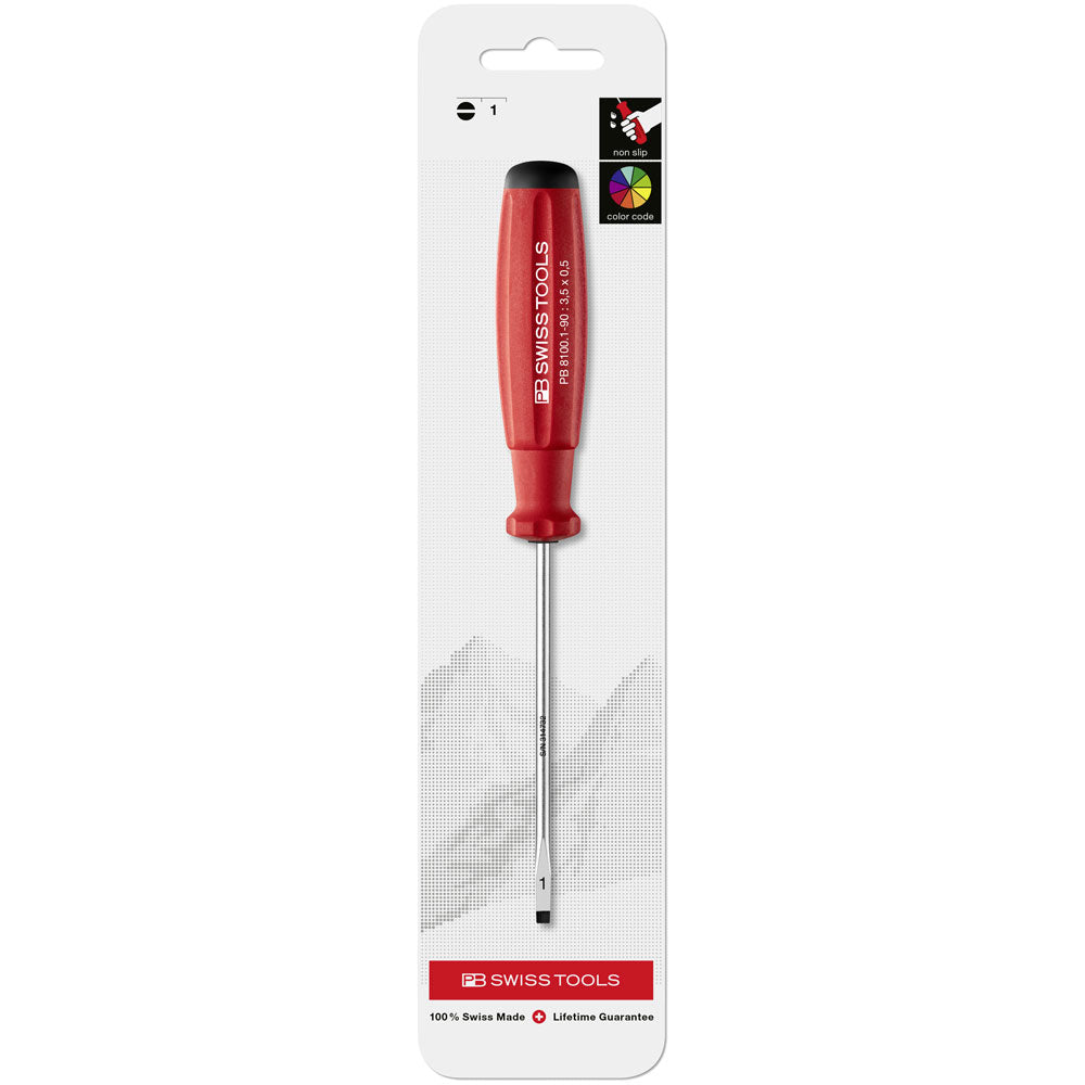 PB Swiss 8100 SwissGrip Slotted Screwdriver In Skin Pack (Various Sizes ...