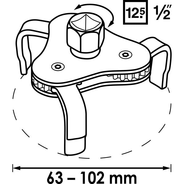 Wholesale Vigor Oil Filter Claw Wrench V1281 Square Online | OzSwiss ...