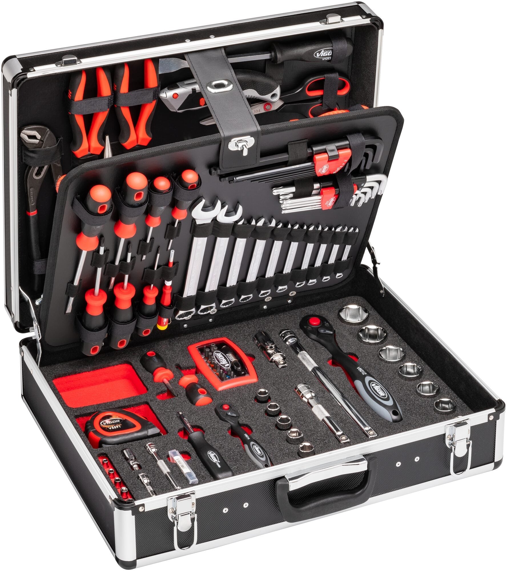 Wholesale Vigor 143 Piece Tool Case Universal Tool Kit V2542 Online ...