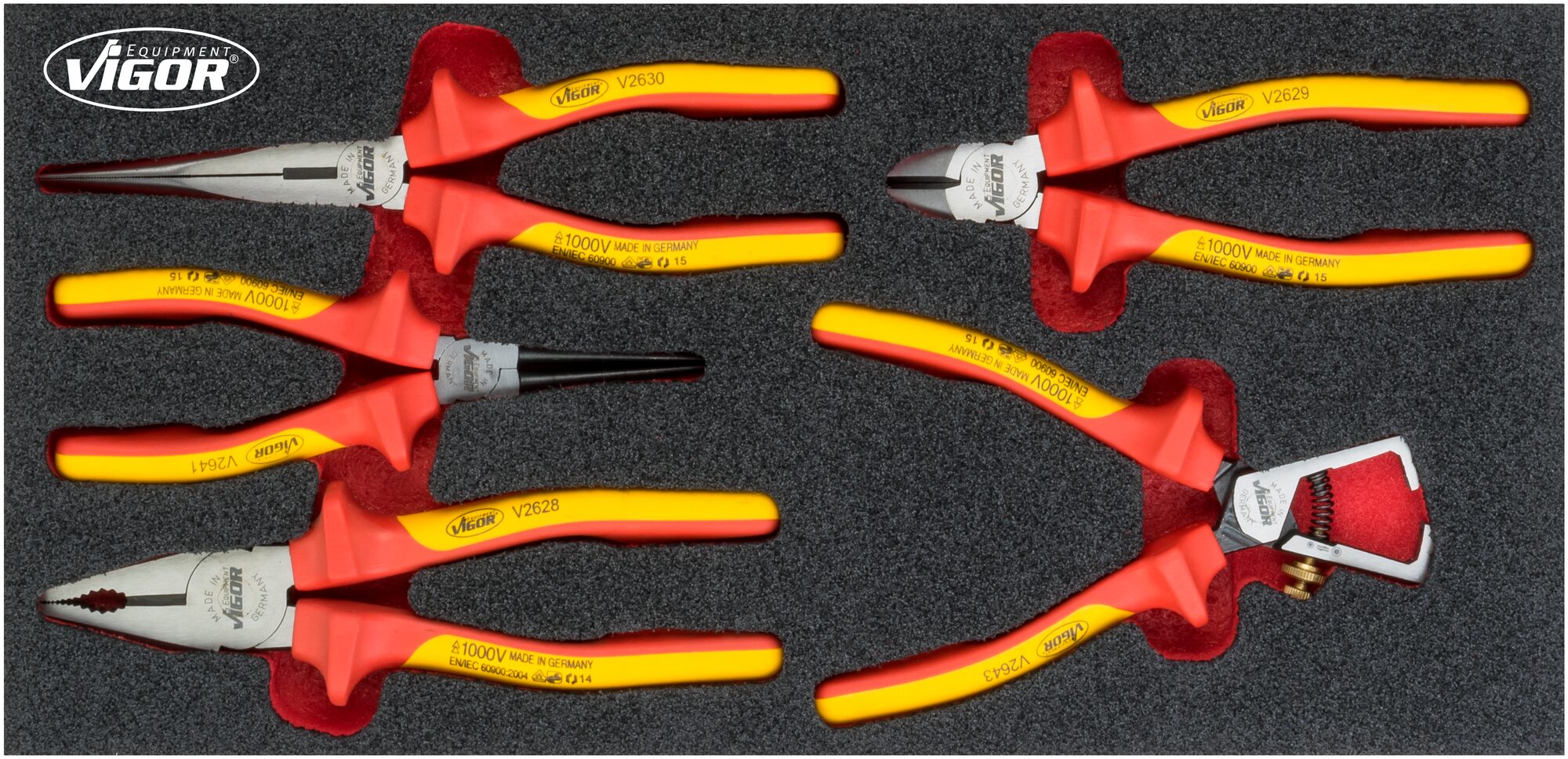 Wholesale Vigor 5 Pce VDE Pliers Set V5015 Modular Insert Tray Online ...