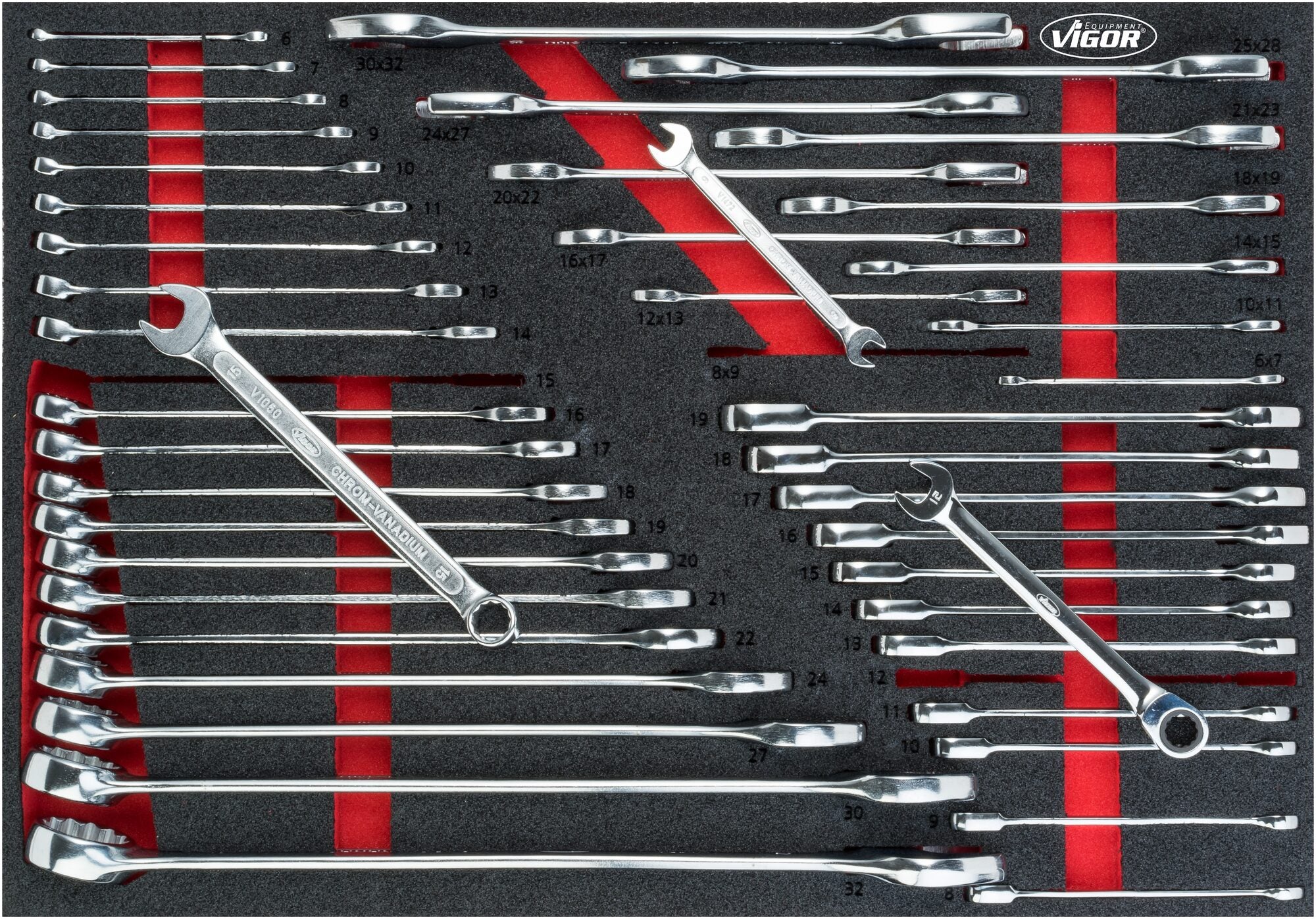 Wholesale Vigor 45 Pce Wrench Set V6724 Modular Insert Tray Online ...